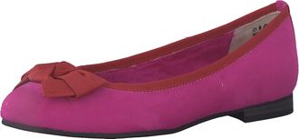 Marco Tozzi Damen Ballerinas mit Schleife Vegan, Rosa (Pink Red), 38 EU