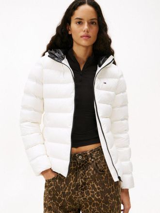 Tommy Jeans Steppjacke TJW SLIM HOOD PRNT DOWN JCKT EXT