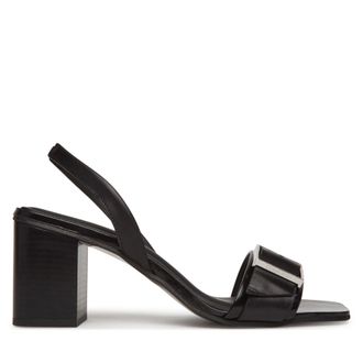 Calvin Klein Sandalen Calvin Klein Heel Sandal 70 W/Buckle - Lth HW0HW02456 Schwarz