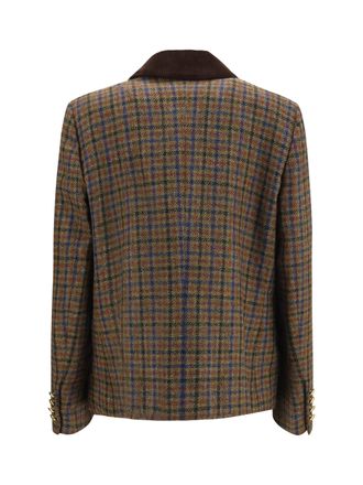 Blaz&eacute; Milano Womens Blazer Shelley Wool Blend Tweed Green-Red Mix Blazers & Vests Green/red