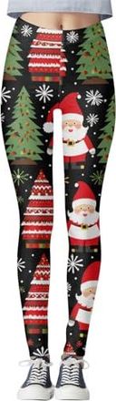 Generic Legging de sport 2026 pour femme - Imprim&eacute; de No&euml;l - Taille haute, Vert, M