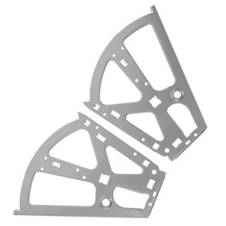 Lurrose Schuhschrank Scharnier aus Kaltgewalztem Stahl Robustes Klappregalhalter Satz Universell Einsetzbar f&uuml;r Schuhregale und Schubladen Modernes Graues Met