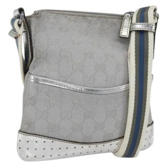Gucci Pre-owned Canvas Umh&auml;ngetasche - - Pre-owned - Damen - Grau - ONE SIZE