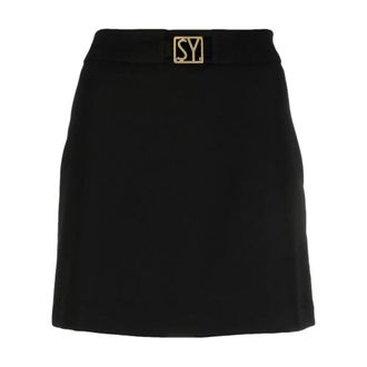 Seventy Schwarzer Rock mit Schnalle - - Skirts - Damen - Schwarzk - XS