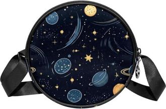 Generic Petit sac &agrave; bandouli&egrave;re Circle pour femme, petit sac &agrave; bandouli&egrave;re avec fermeture &eacute;clair, bretelles r&eacute;glables, sac &agrave; main rond d&eacute;contract&eacute; pour femmes