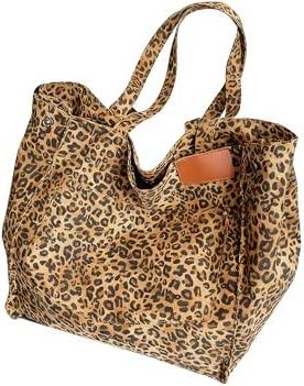 Generic Garhomtur Sacs à bandoulière en toile avec imprimé léopard pour femme Grande capacité, marron