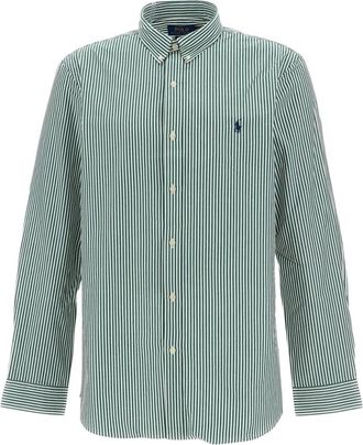 Polo Ralph Lauren Homme, Chemises, Vert, Taille: M Chemise en popeline stretch ray&eacute;e