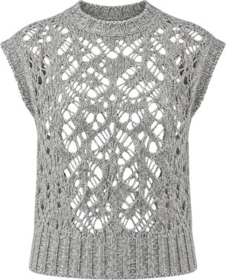 Max Mara Gilet Albero - Femme - Pulls - Gris - Taille: 40 FR