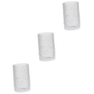 Garneck 3 St&uuml;ck Katzenmuster Glasbecher Transparente Teetasse f&uuml;r Cocktails und Kalte Getr&auml;nke f&uuml;r Zuhause B&uuml;ro und Partys