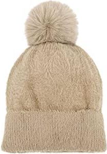 Queen Helena Chapeau &agrave; Pompon pour Femme P04 Kaki, Taille Unique