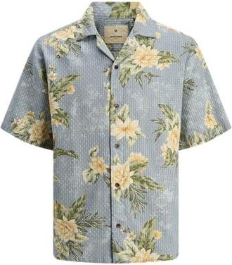 Jack & Jones Jprbluvincent Print Resort S/S T-Shirt Sn, Bleu Coronet, XXL Hommes