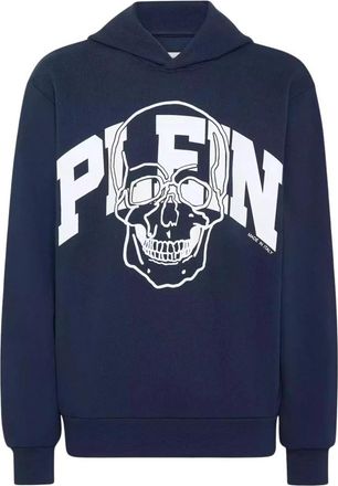 Philipp Plein Homme, Sweatshirts et sweats &agrave; capuche, Bleu, Taille: 2XL Skull Sweat &agrave; capuche