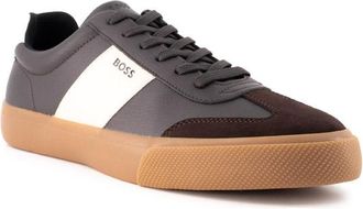 HUGO BOSS Herren Sneaker braun Glattleder