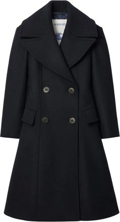 Burberry manteau à boutonnière croisée - Bleu