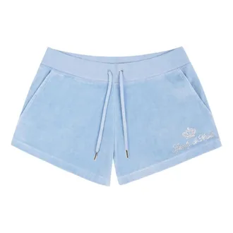 Juicy Couture Femme, Shorts, Bleu, Taille: 38 FR Juicy Script Velour Short