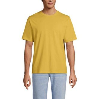 Lands End Super-T Kurzarm-Shirt, Classic Fit, Herren, Gr&ouml;&szlig;e:56-58 regular, Gelb, Baumwolle, by Lands End