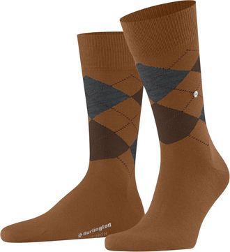 Burlington Herren Socken Edinburgh M So Wolle gemustert 1 Paar, Braun Caramel 5582, 46-50