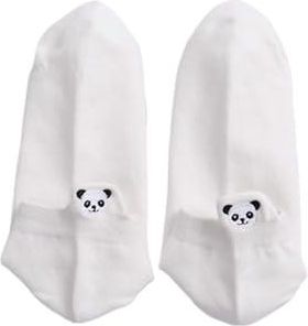 Generico 5 paires de chaussettes Cartoon Panda, chaussettes de cheville en coton Kawaii pour femme, Color01, 5 pairs