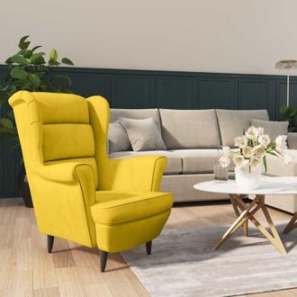 vidaXL Sessel Senfgelb Samt - Vidaxl