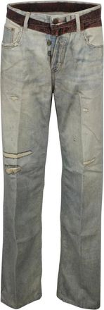 Haikure Femme, Jeans, Gris, Taille: W28 Jean &agrave; effet imprim&eacute;