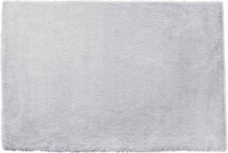 Oviala Oviala - Tapis rectangulaire fausse fourrure gris clair 120 x 160 cm