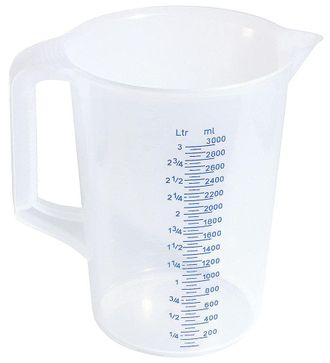 Contacto Messbecher 3 Liter, Au&szlig;enseite mit Skala, hitzeresitent bis +125&deg;C