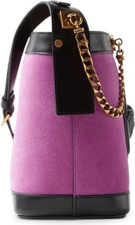 Versace Medusa-Emblem Leather Shoulder Bag - Purple