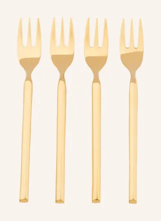 Broste Copenhagen Broste Copenhagen 4-Tlg. Set Kuchengabeln Tvis gold