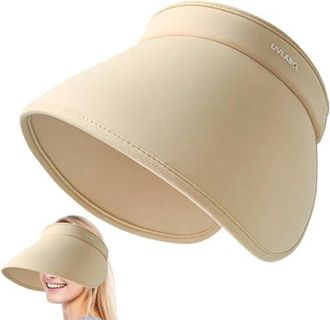 Generico Chapeau &agrave; cylindre pour protection solaire - Chapeau int&eacute;gral en soie de glace de 56 &agrave; 62 cm, visi&egrave;re r&eacute;glable SPF50 avec design l&eacute;ger et respirant | 