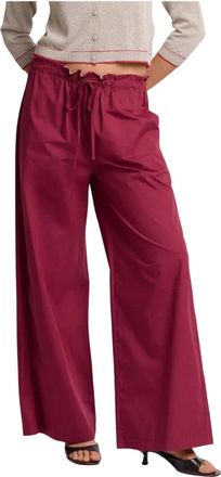 Kocca Femme, Pantalons, Rouge, Taille: 44 FR Pantaloni a palazzo coulisse
