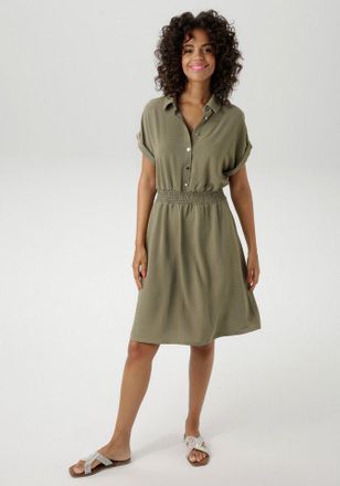 Aniston Sommerkleid mit Smokb&uuml;ndchen in der Taille