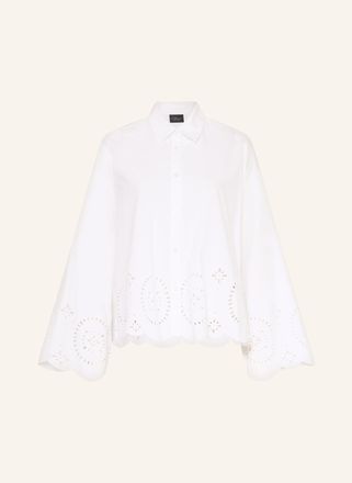 s.Oliver Black Label S.Oliver Black Label Hemdbluse Mit Lochspitze weiss
