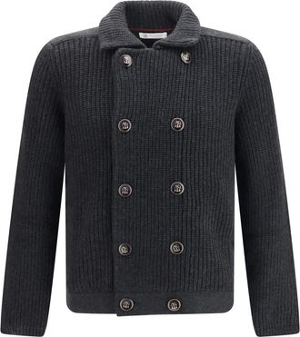 Brunello Cucinelli Marina Cardigan - Homme - Pulls - Noir - Taille: M