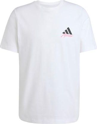 adidas Mens T-Shirt Graphique Messi Icon, White, M