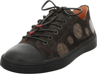 Think Think TURNA Damen chromfrei gegerbte nachhaltige Sneaker, SCHWARZ/Kombi 0000, 38.5 EU