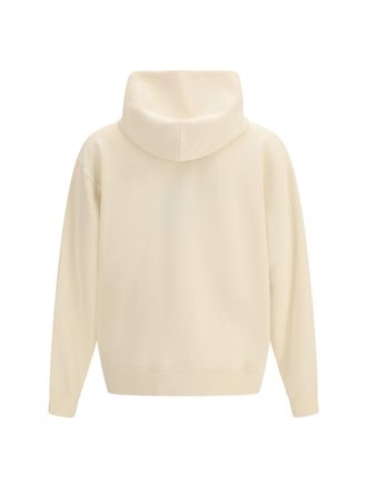 Dsquared2 Mens Vintage Fade Short & Wide Fit Crewneck Ivory Cotton Sweatshirts Sweater