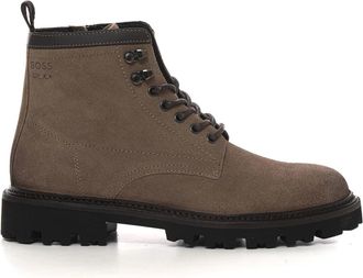HUGO BOSS Homme, Chaussures, Beige, Taille: 43 EU Julyo Halb Bottes &agrave; lacets