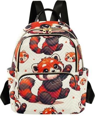 Mnsruu Mini sac à dos pour femme - Panda rouge - Petit sac à dos tendance - Sac à dos décontracté, Multi298, M