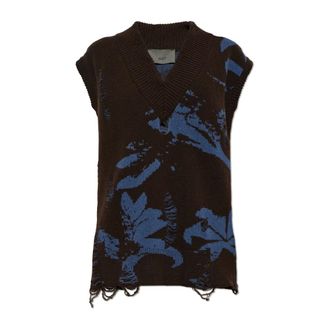 Akep Gilet col V - Femme - Pulls - Brun - Taille: 36 FR