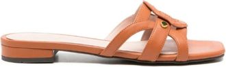 Coccinelle Femme, Chaussures, Orange, Taille: 37 EU Sandales &agrave; d&eacute;tail logo