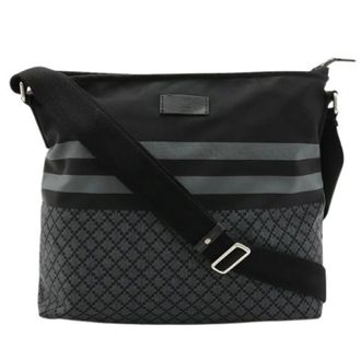 Gucci Sac bandouli&egrave;re en nylon Diamante Pre-owned - Femme - Pre-owned - Noir - Taille: ONE Size