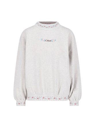 Chlo&eacute; Cotton Logo Sweatshirt