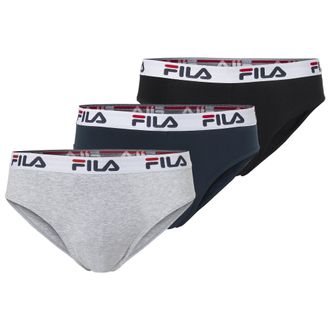 Fila Slip FILA MAN BRIEF, Herren, Gr. XXL, schwarz (schwarz navy grau), Jersey, Obermaterial: 95% Baumwolle, 5% Elasthan. Obermaterial 2: 67% Baumwolle, 28
