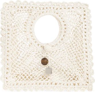 Jacquemus Femme, Sacs, Blanc, Taille: ONE Size Spiaggia Small Square Bag