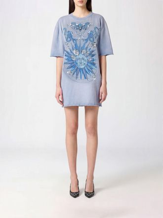 Philipp Plein Mini-robe fourreau Butterfly Tattoo en coton avec broderie de sequins