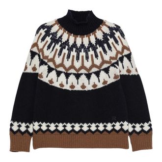 Ermanno Scervino Wollpullover mit Rollkragen - - Knitwear - Damen - Blau - XS
