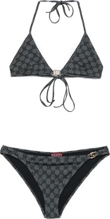Gucci Bikini aus GG Supreme Canvas - Grau