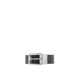 Emporio Armani Homme, Accessoires, Bleu, Taille: ONE Size Ceinture en cuir avec aigle en relief sur toute la surface