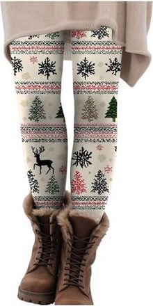 Generic Leggings de No&euml;l pour femme, costume dhiver pour femme, pantalon de gym, yoga, sports, costumes pour femme, leggings, collants, pantalons dentra&icirc;nemen