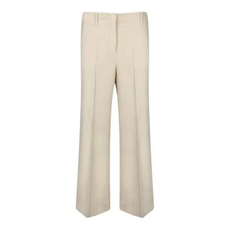 Incotex Wide Pantalons - Femme - Pantalons - Beige - Taille: 36 FR